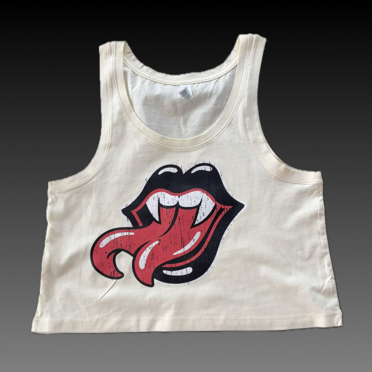 Womens Cropped Lips Tank – VULGATI